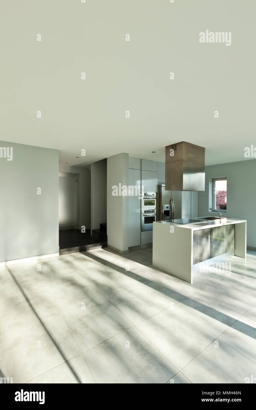 beautiful modern house, view of the kitchen Stock Photo - Alamy