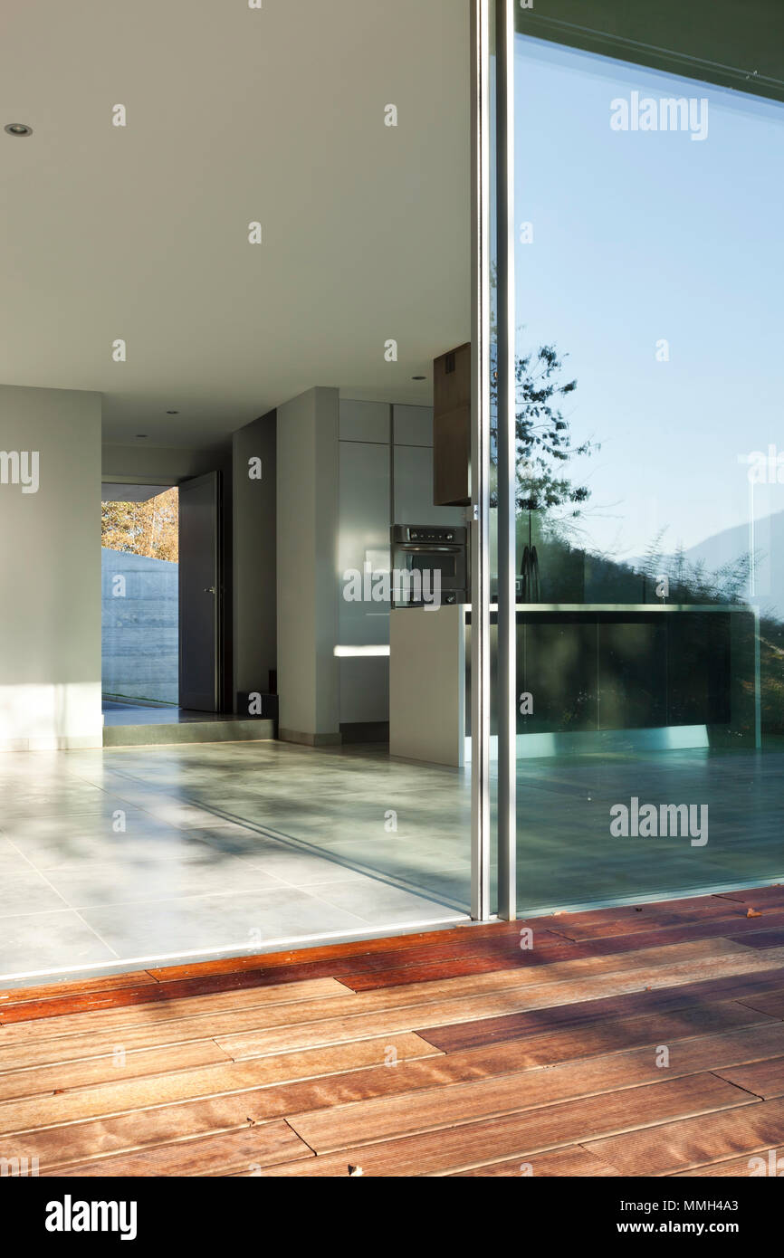 beautiful modern house, view of the interior from the patio Stock Photo ...