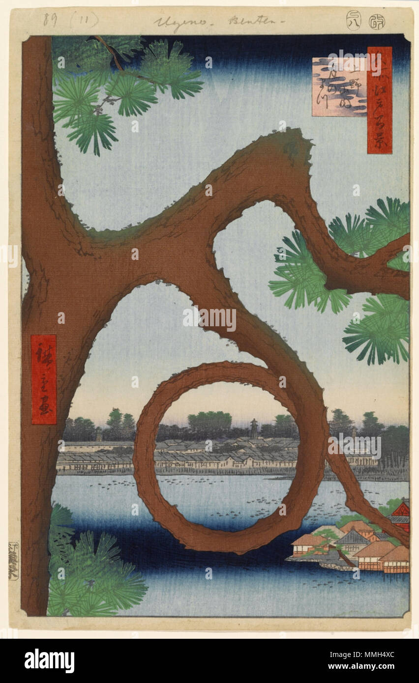 Hiroshige ukiyo e artist 100 famous views of edo hi-res stock ...
