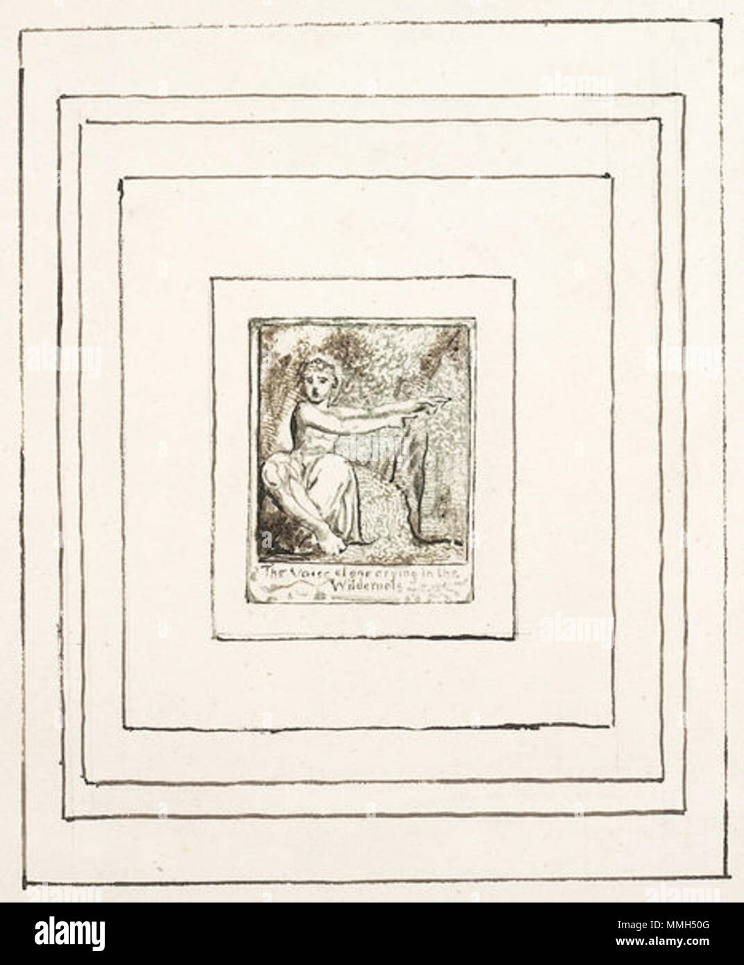 . English: The frontispiece of the only known copy of Blake's ...