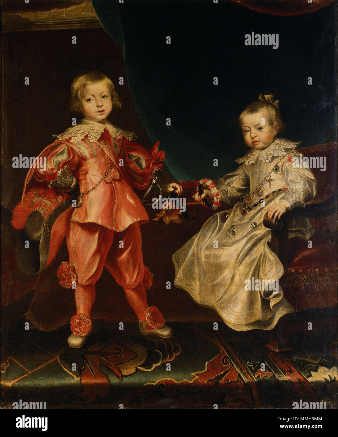 Portrait of Ferdinand IV with his sister Maria Anna. circa 1636. Frans ...