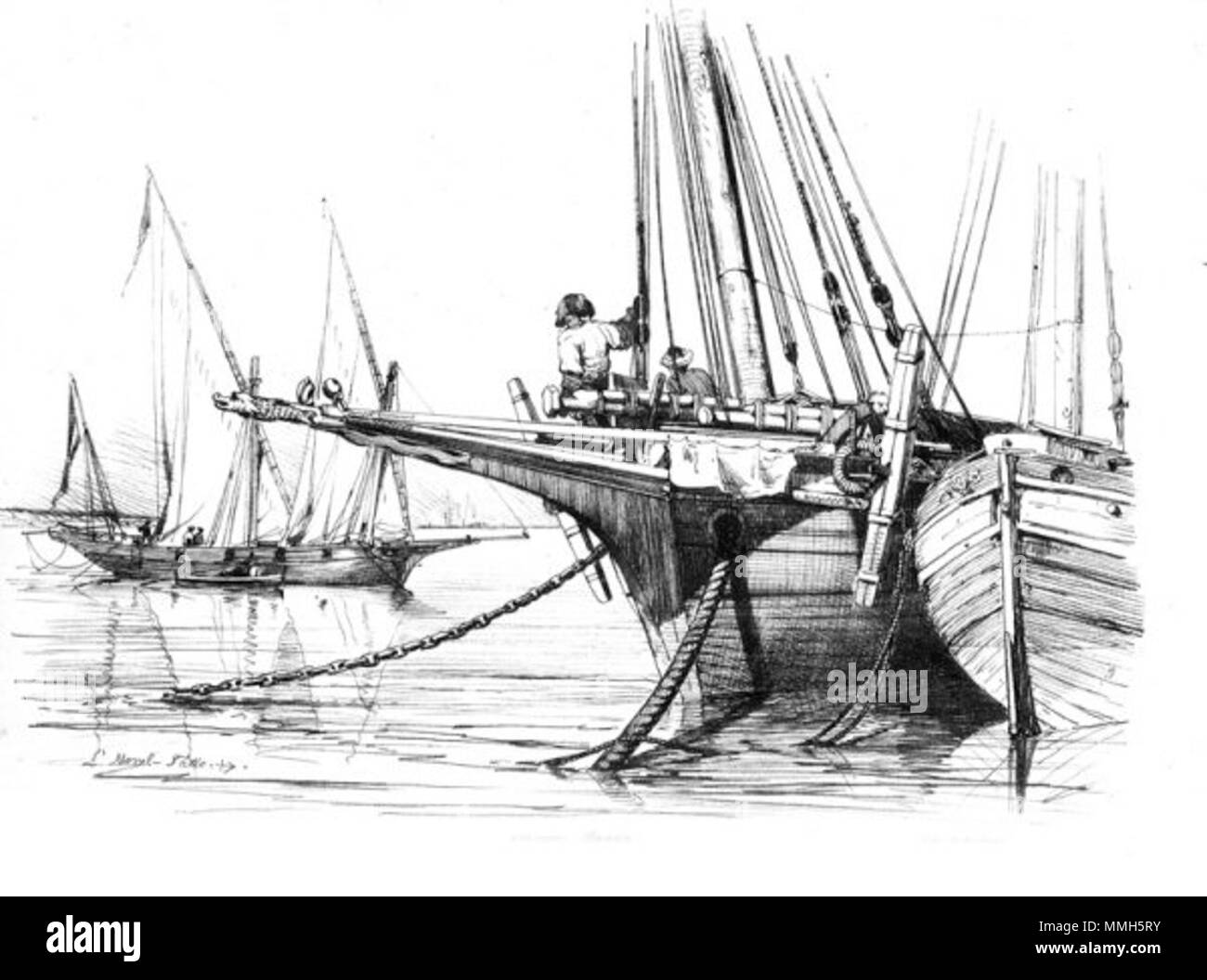 French mediterranean painting Black and White Stock Photos & Images - Alamy