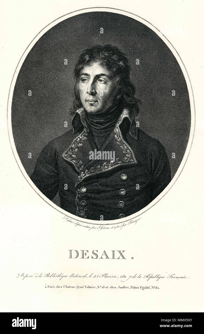 . Portrait of Louis Charles Antoine Desaix (1768-1800) . 1798. Portrait ...