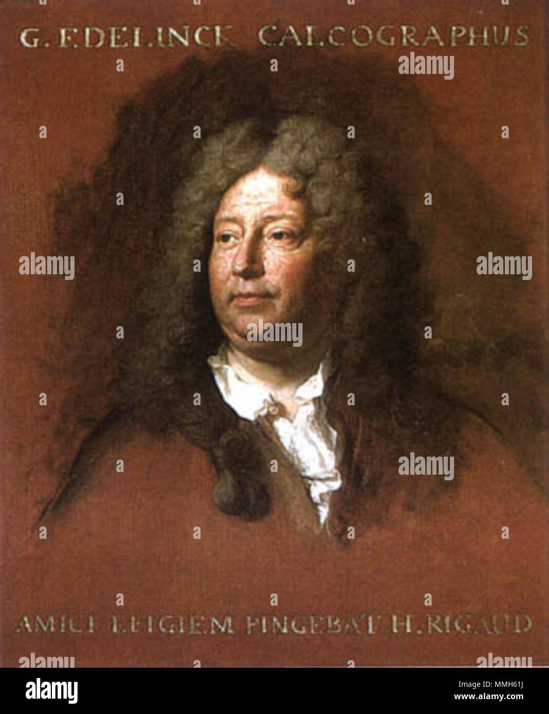 Portrait of Gérard Edelinck.. circa 1698. Edelinck, par Rigaud (Louvre ...