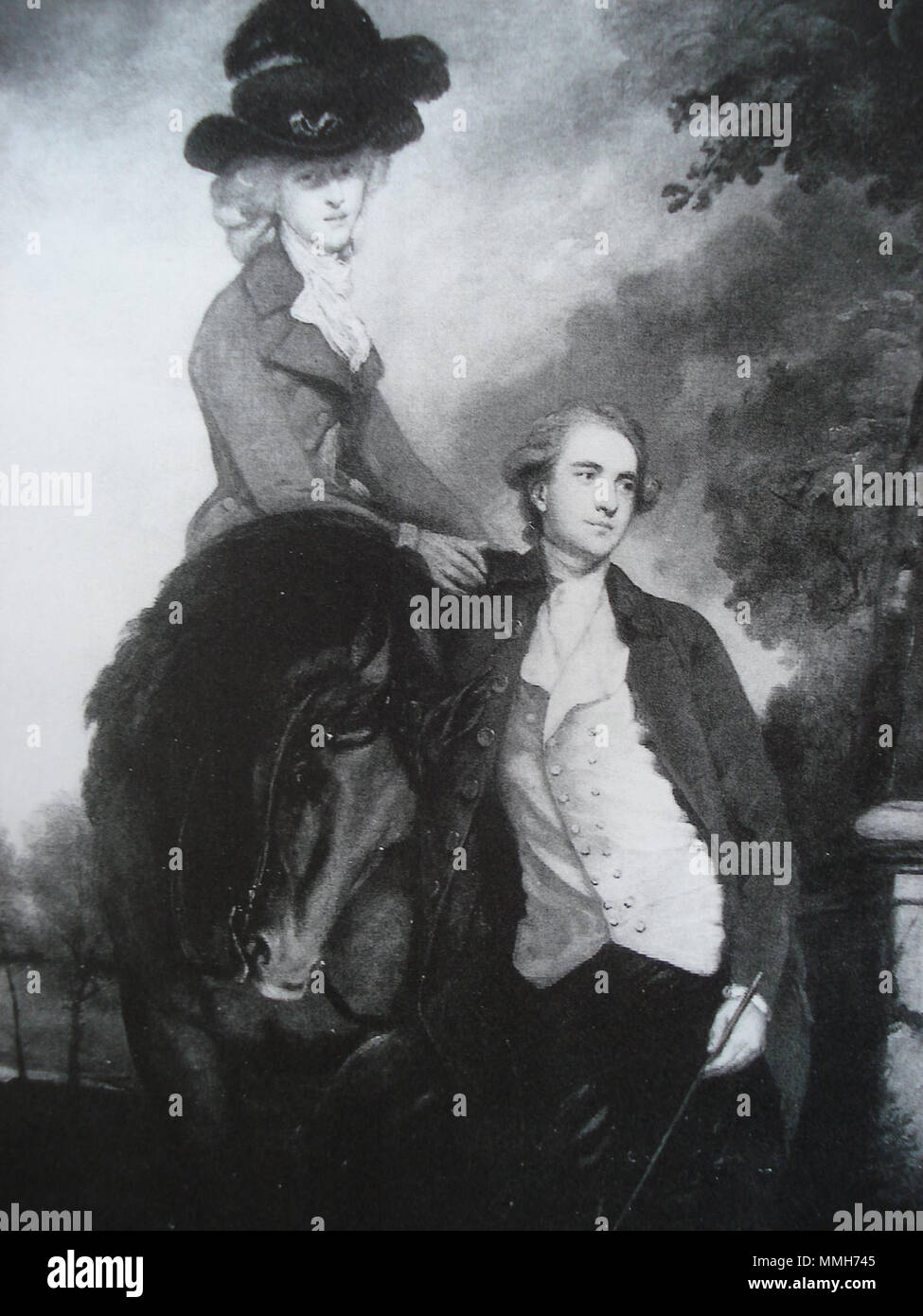 . English: Portrait of Douglas, 8th Duke Hamilton and his wife ...