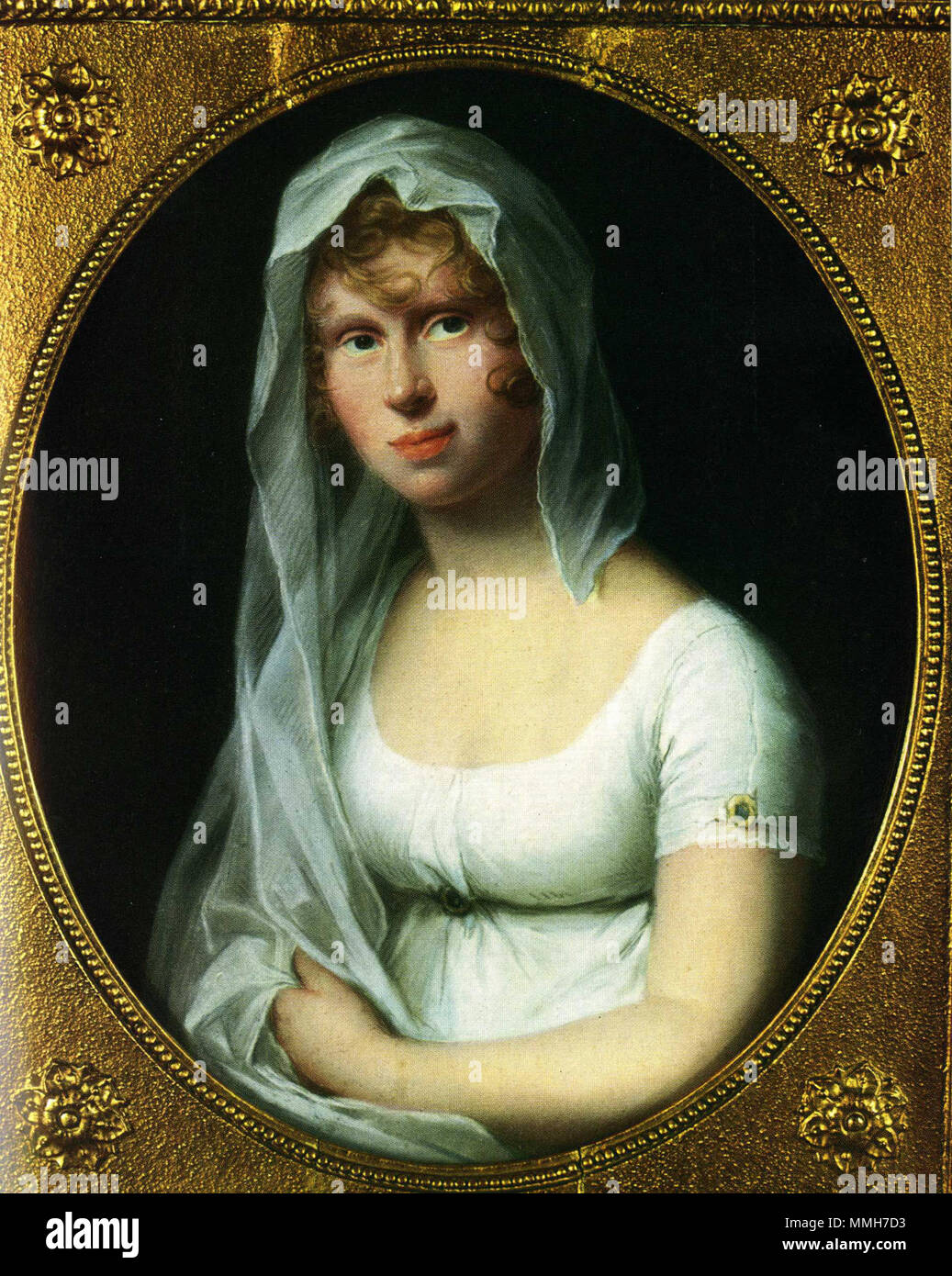 Charlotte Vieweg (1774-1834) depicted in the neoclassical clothing ...