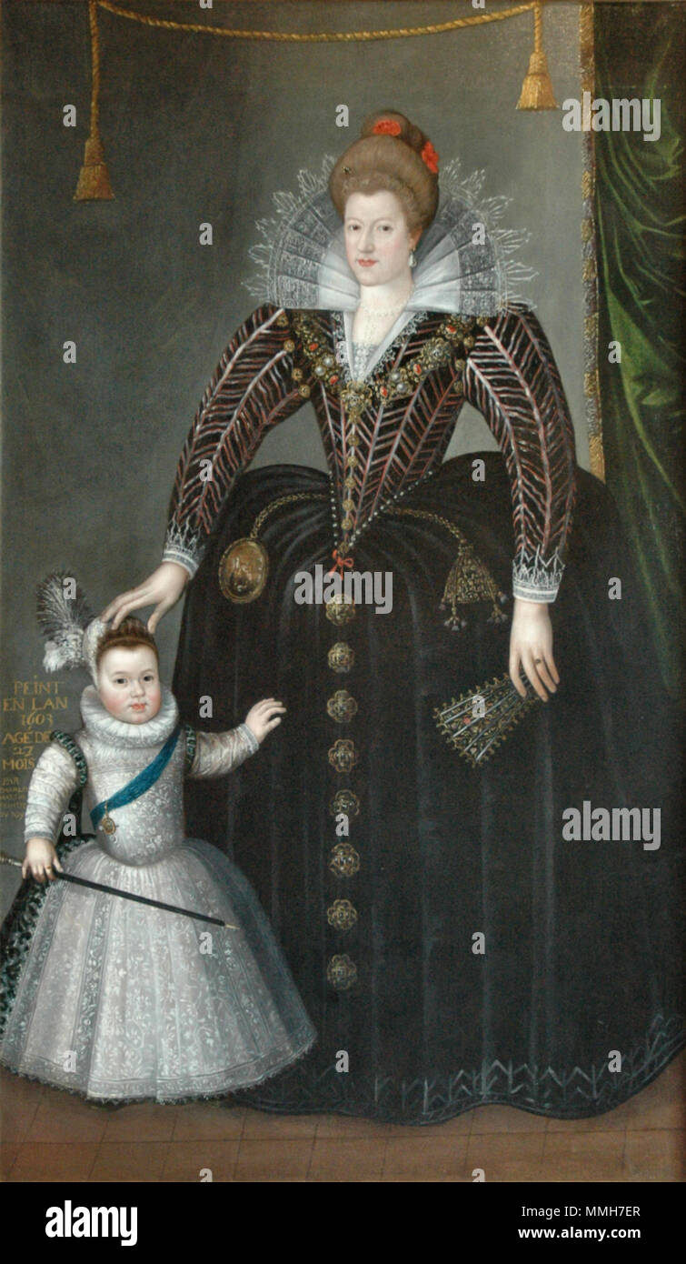 Deutsch: Maria von Medici und ihr Sohn Ludwig XIII English: Portrait of ...