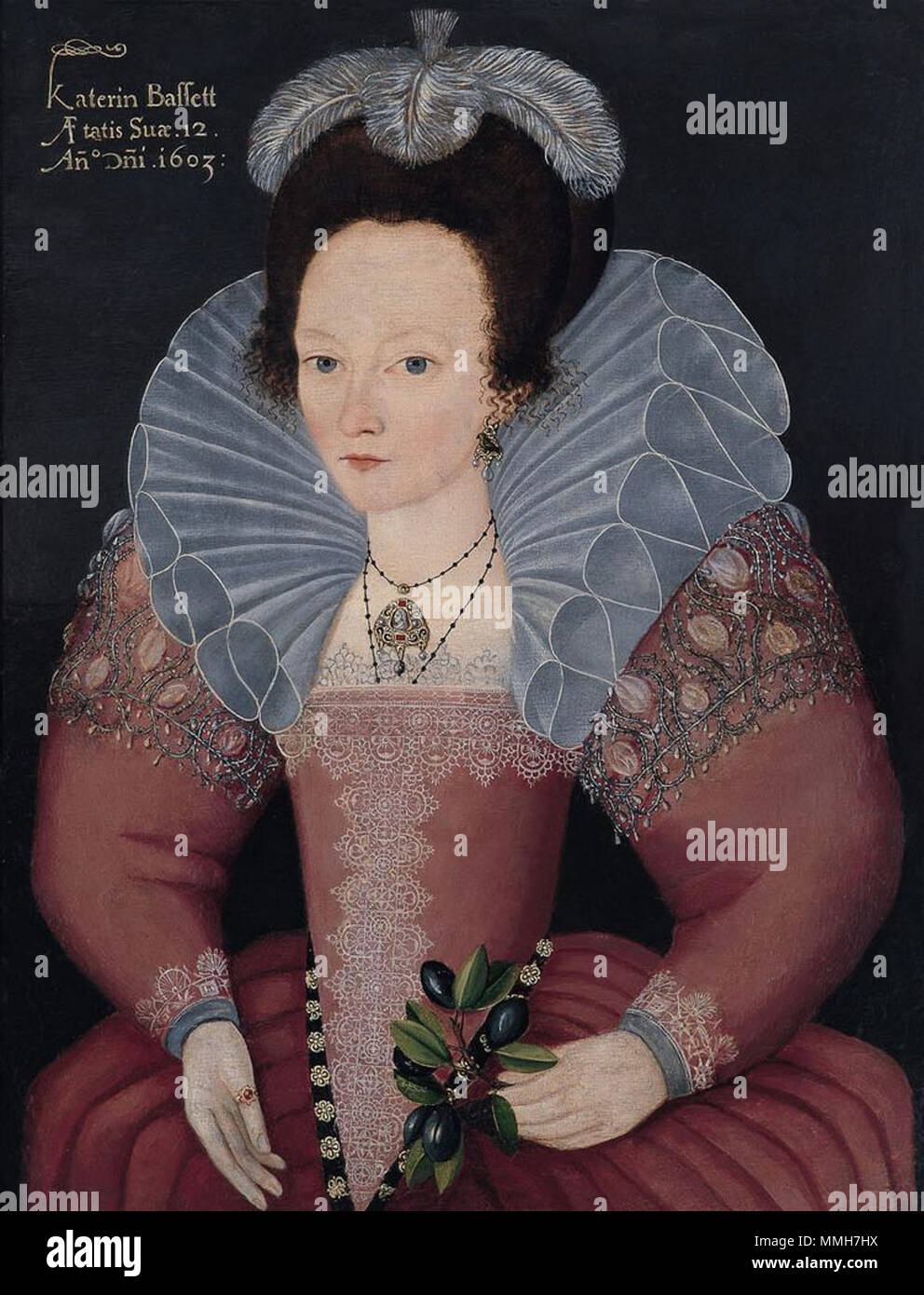 . English: Portrait of Katherine Basset Katherine Bassett Stock Photo ...