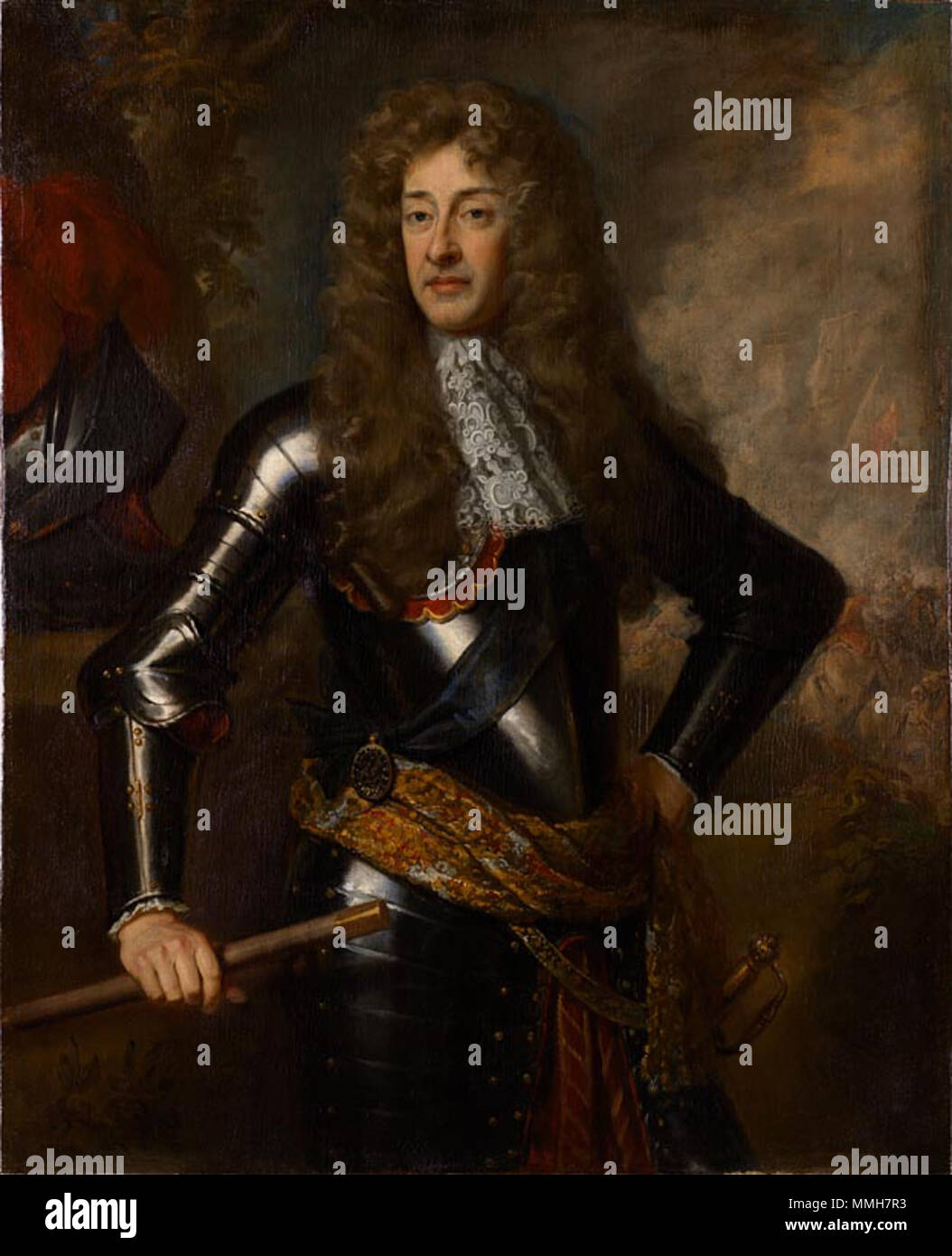 Portrait of King James II and VII in armour (1633-1701). 1683. James II ...