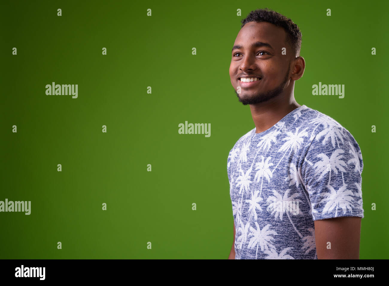 Happy thinking man green screen hi-res stock photography and images - Alamy