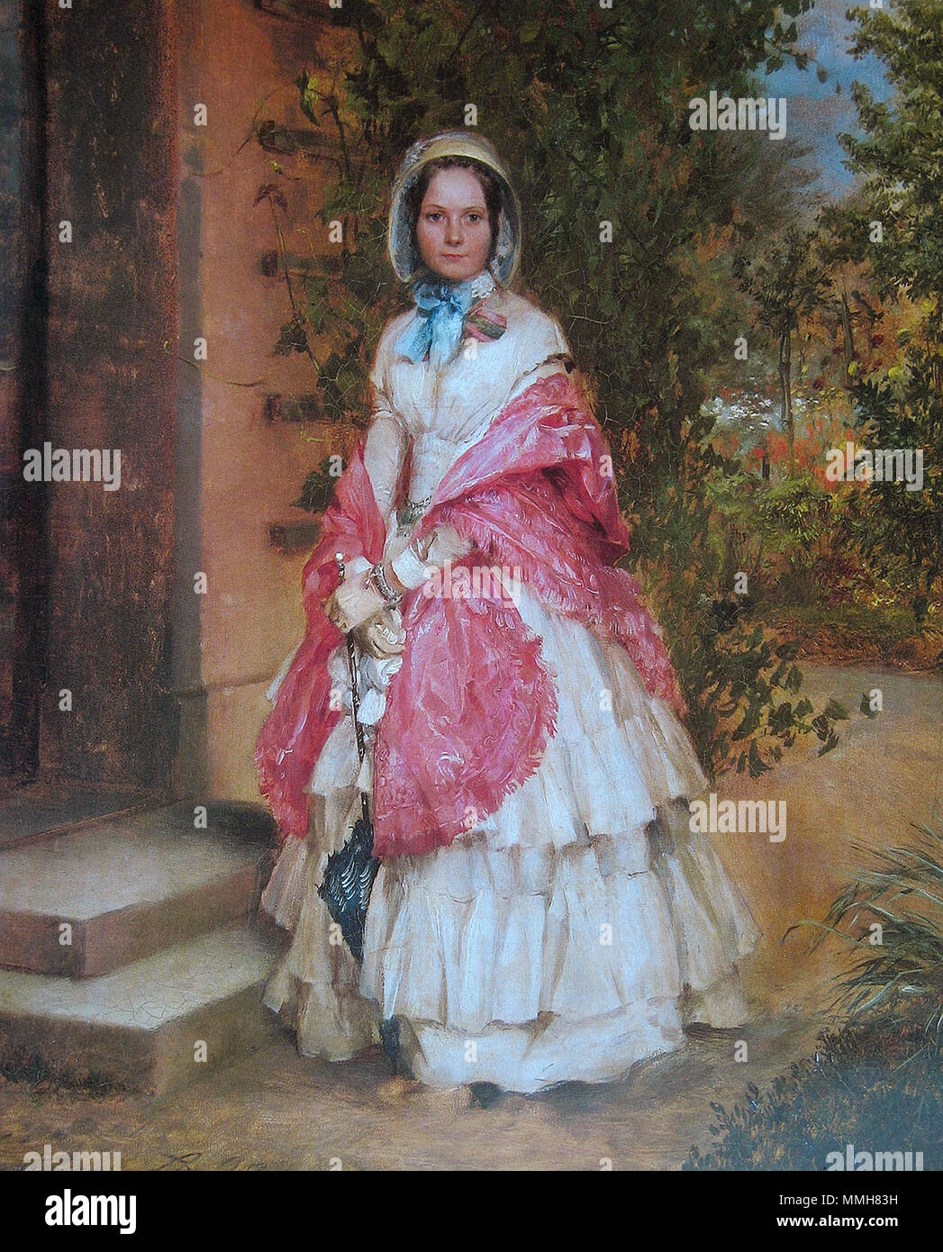 . Clara Schmidt von Knobelsdorff ready to go out . 1848. Menzel ...