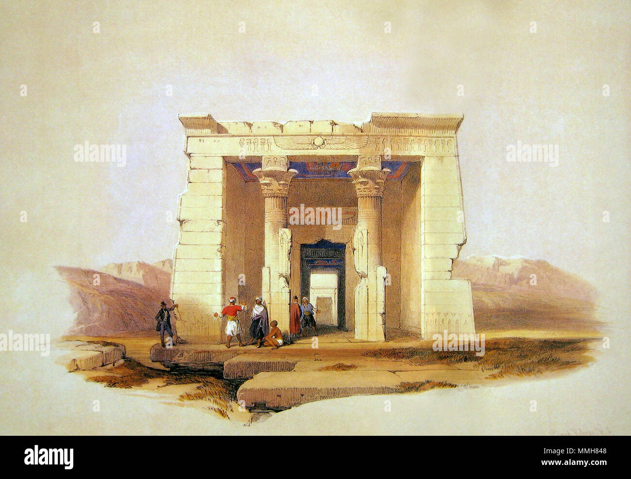 . English: Temple of Dendour, Nubia . 1838. Davie Roberts Temple ...