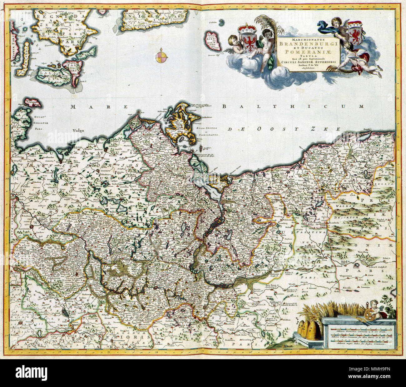 Map of germany 1630 hi-res stock photography and images - Alamy