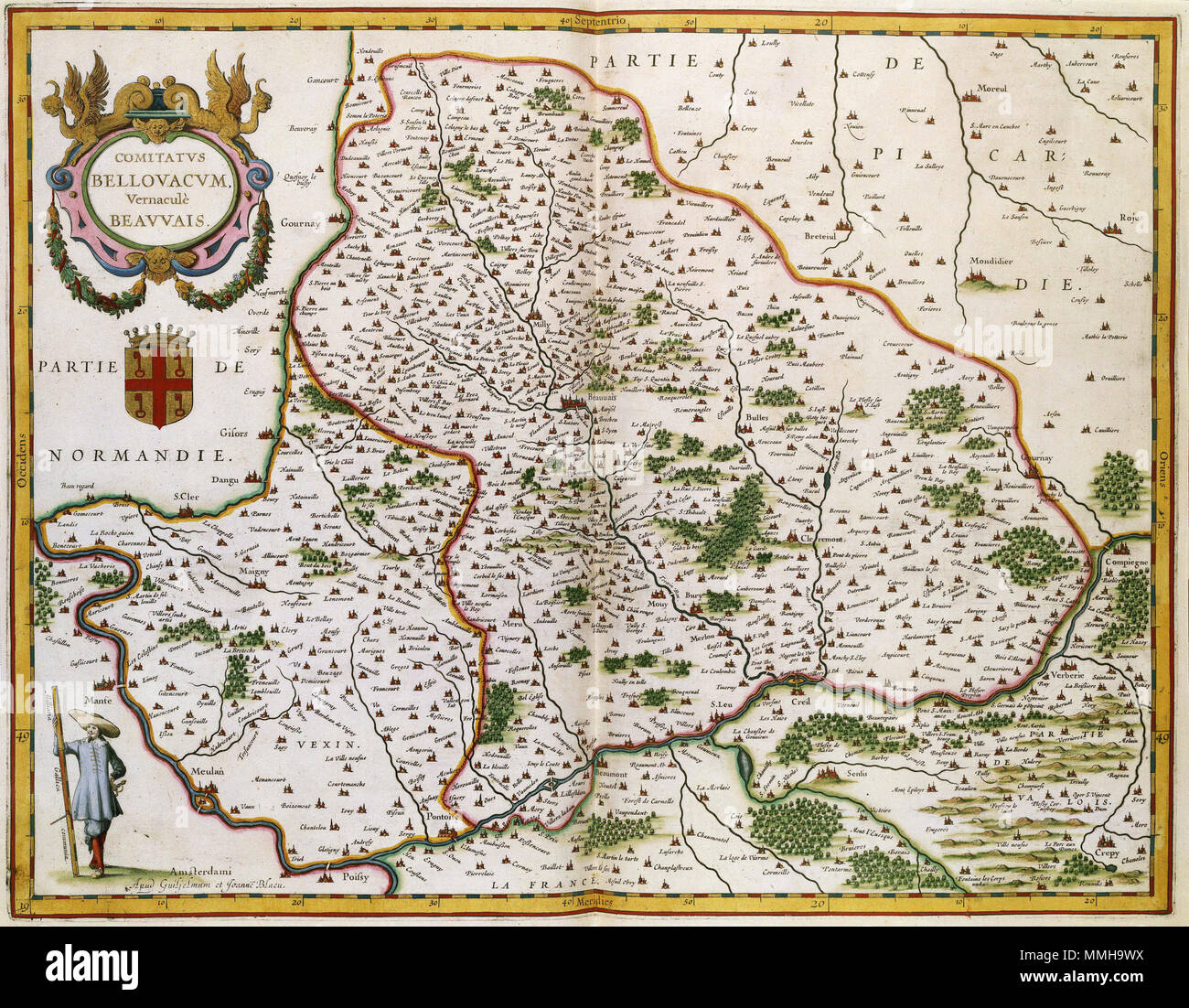 Map of beauvais hi-res stock photography and images - Alamy