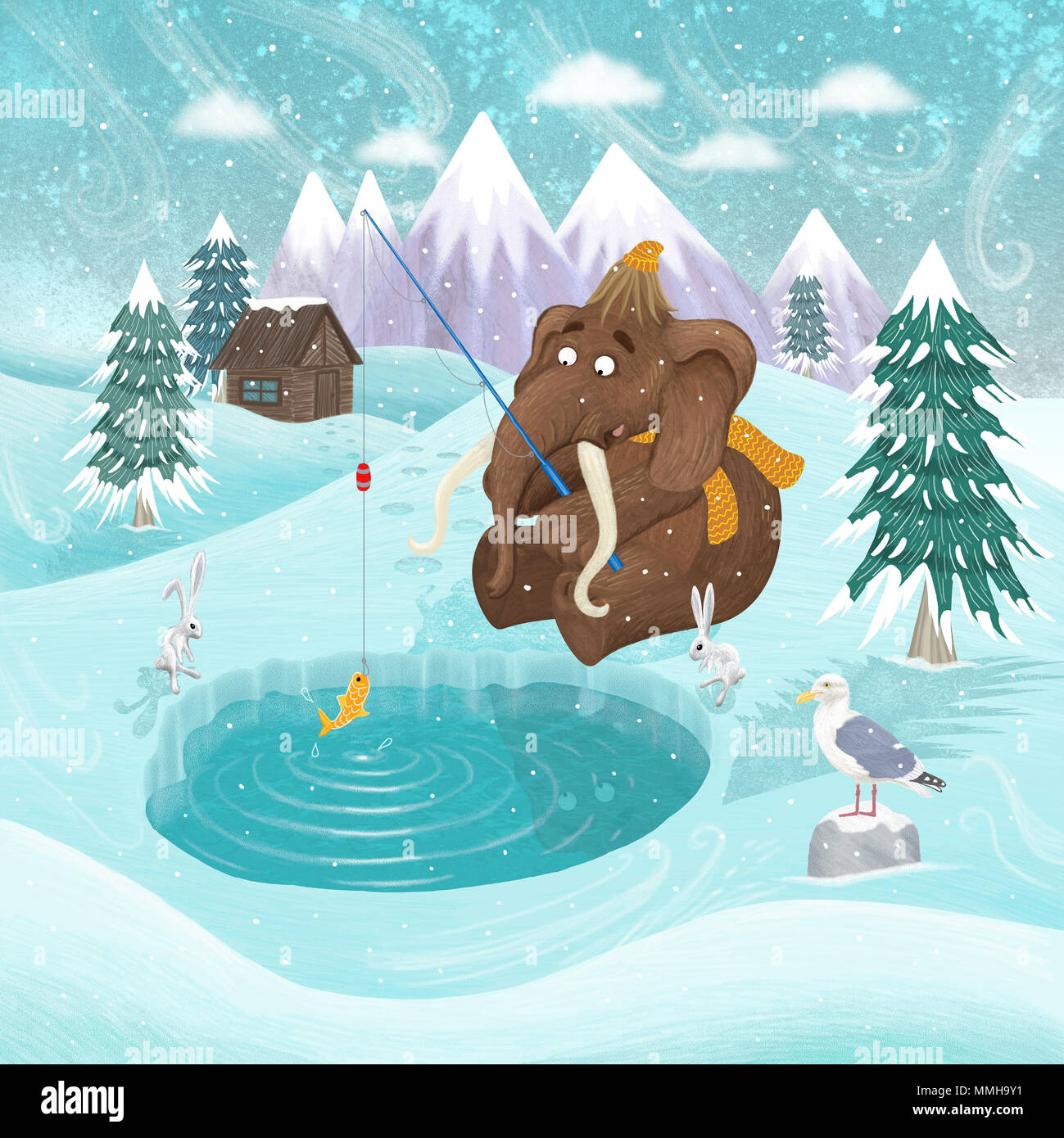 Cartoon mammoth hi-res stock photography and images - Alamy