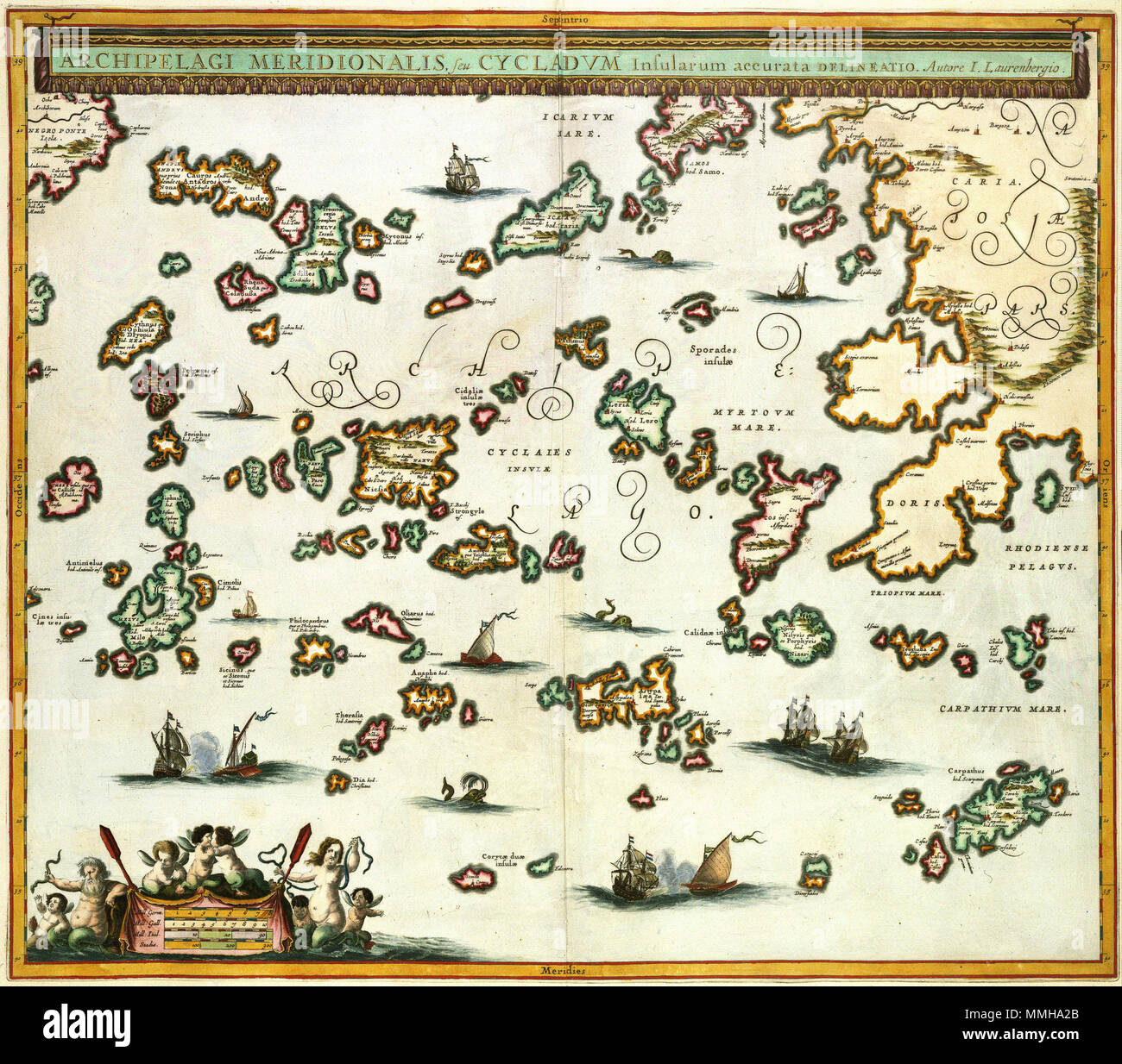 Cyclades map hi-res stock photography and images - Alamy