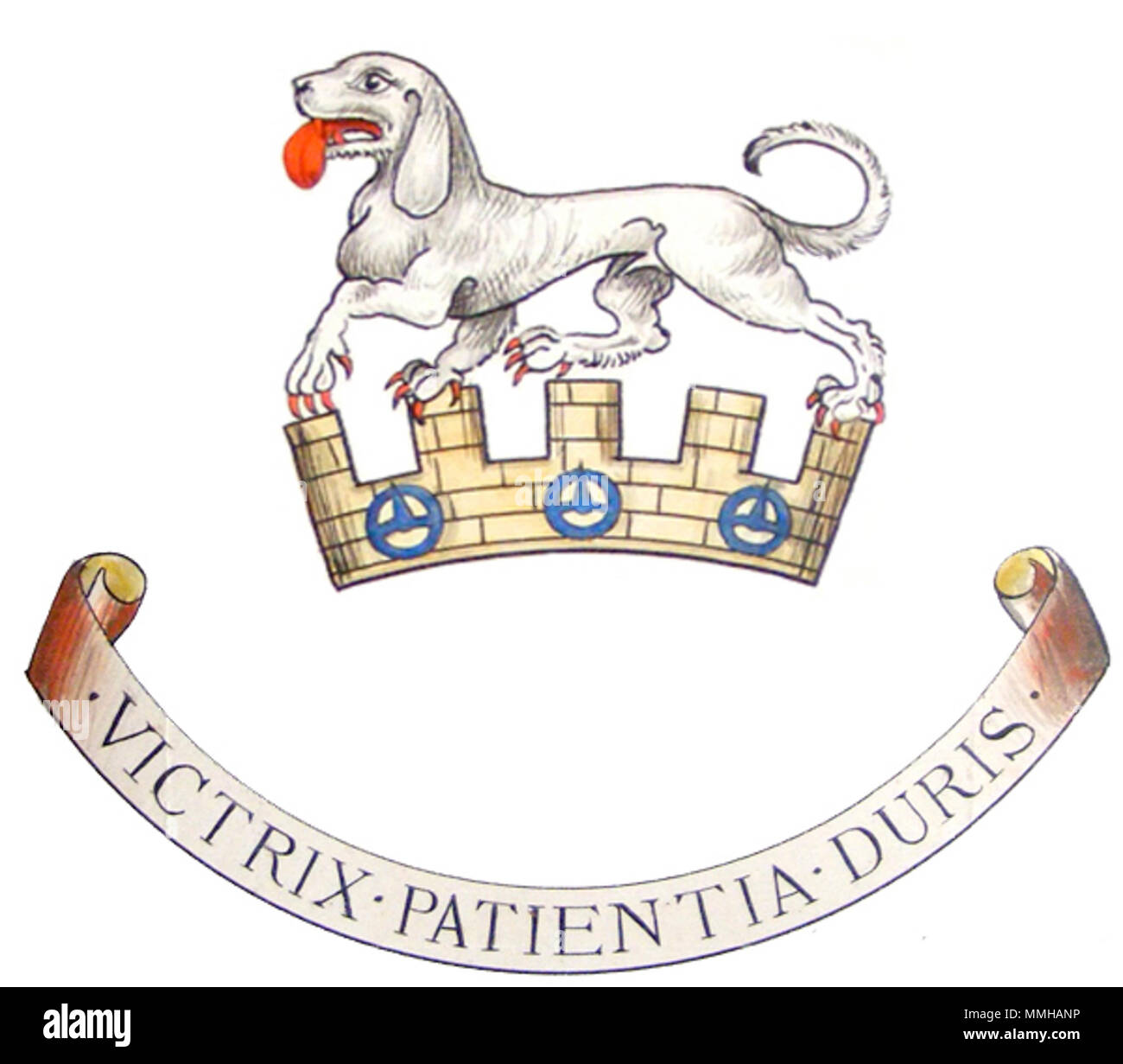English: Carter Crest Carter of Castle Martin Crest: A talbot azure ...