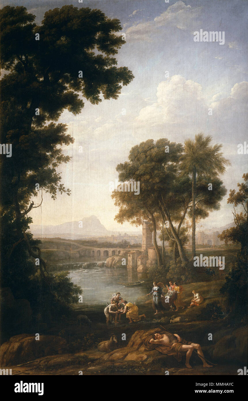 English: Landscape with the Finding of Moses . between 1637 and 1639 ...