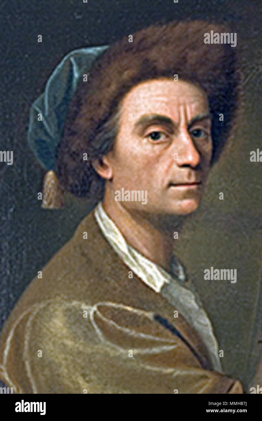 . Self-portrait . 1752. Johann Christian Fiedler Stock Photo - Alamy