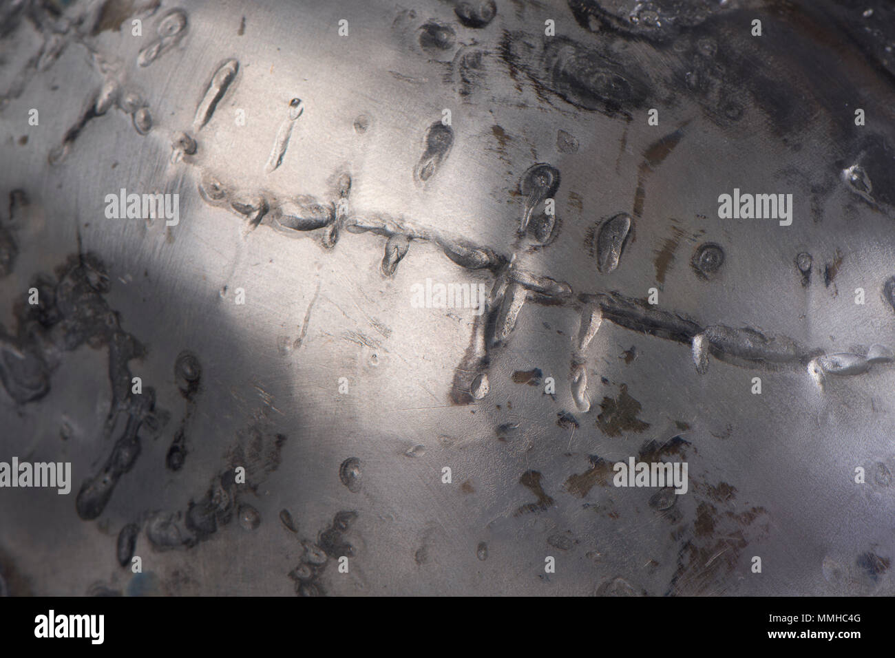 a sheet of iron with traces of welding steampunk Stock Photo - Alamy