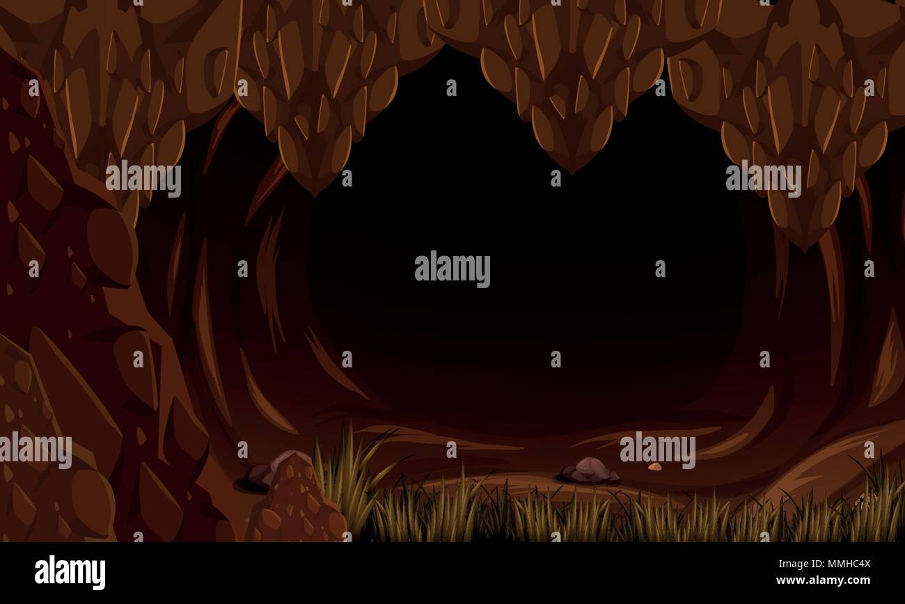 A Rock Scary Dark Cave illustration Stock Vector Image & Art - Alamy