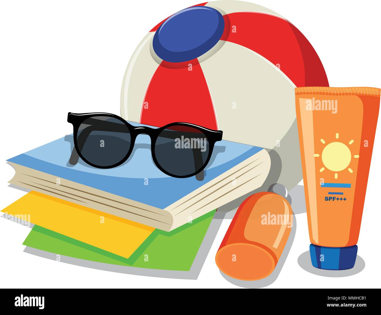 A Set of Beach Element illustration Stock Vector Image & Art - Alamy