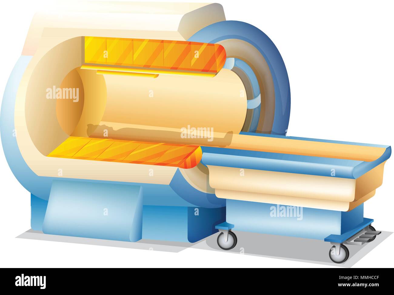 MRI Scanner on White Background illustration Stock Vector Image & Art ...