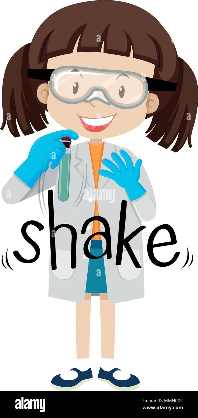 A Scientist Shaking a Test Tube illustration Stock Vector Image & Art ...
