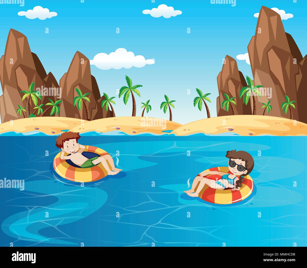 Honeymoon summer holiday Stock Vector Images - Alamy