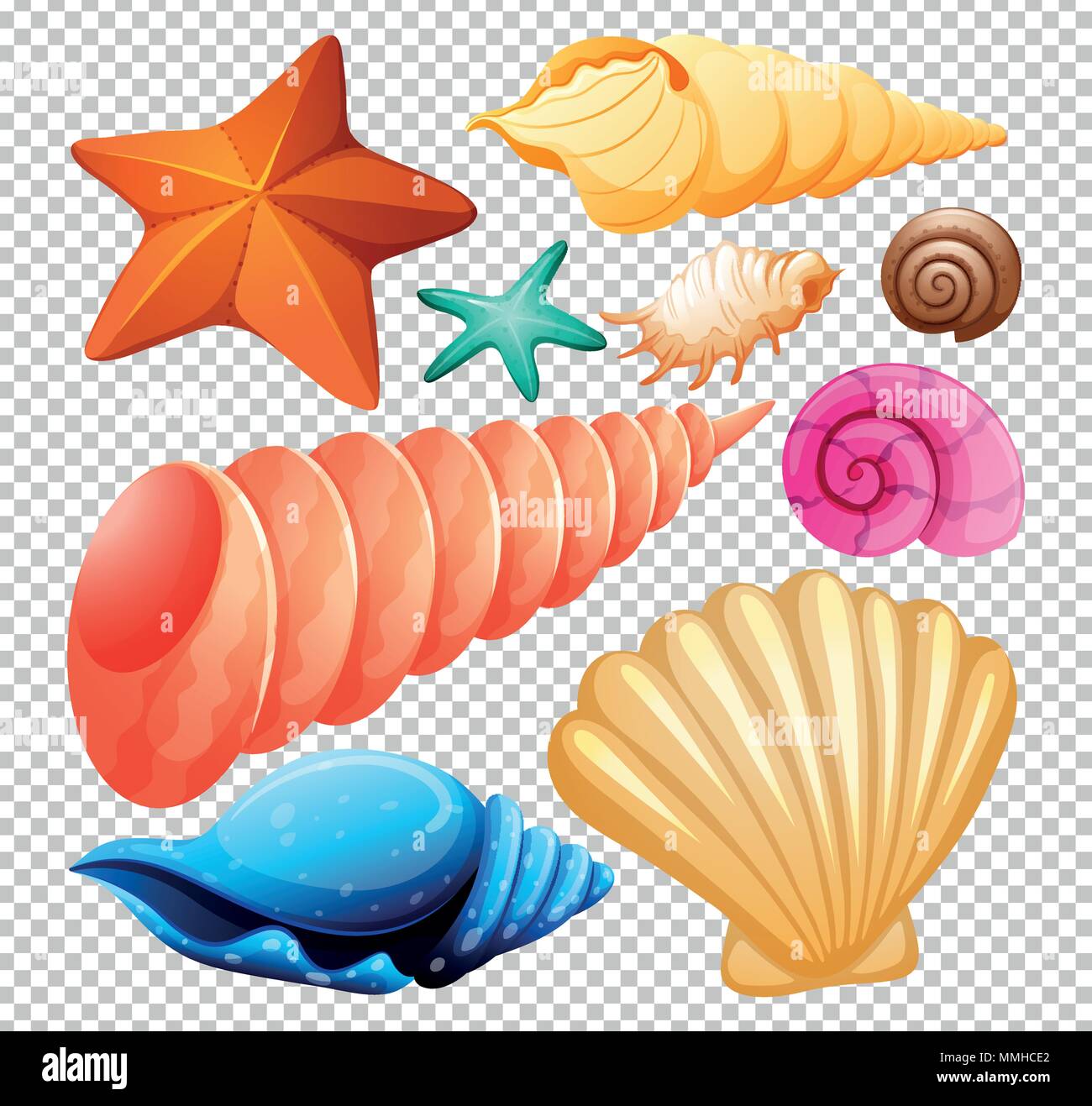 Sea Shells On A Beach Clipart