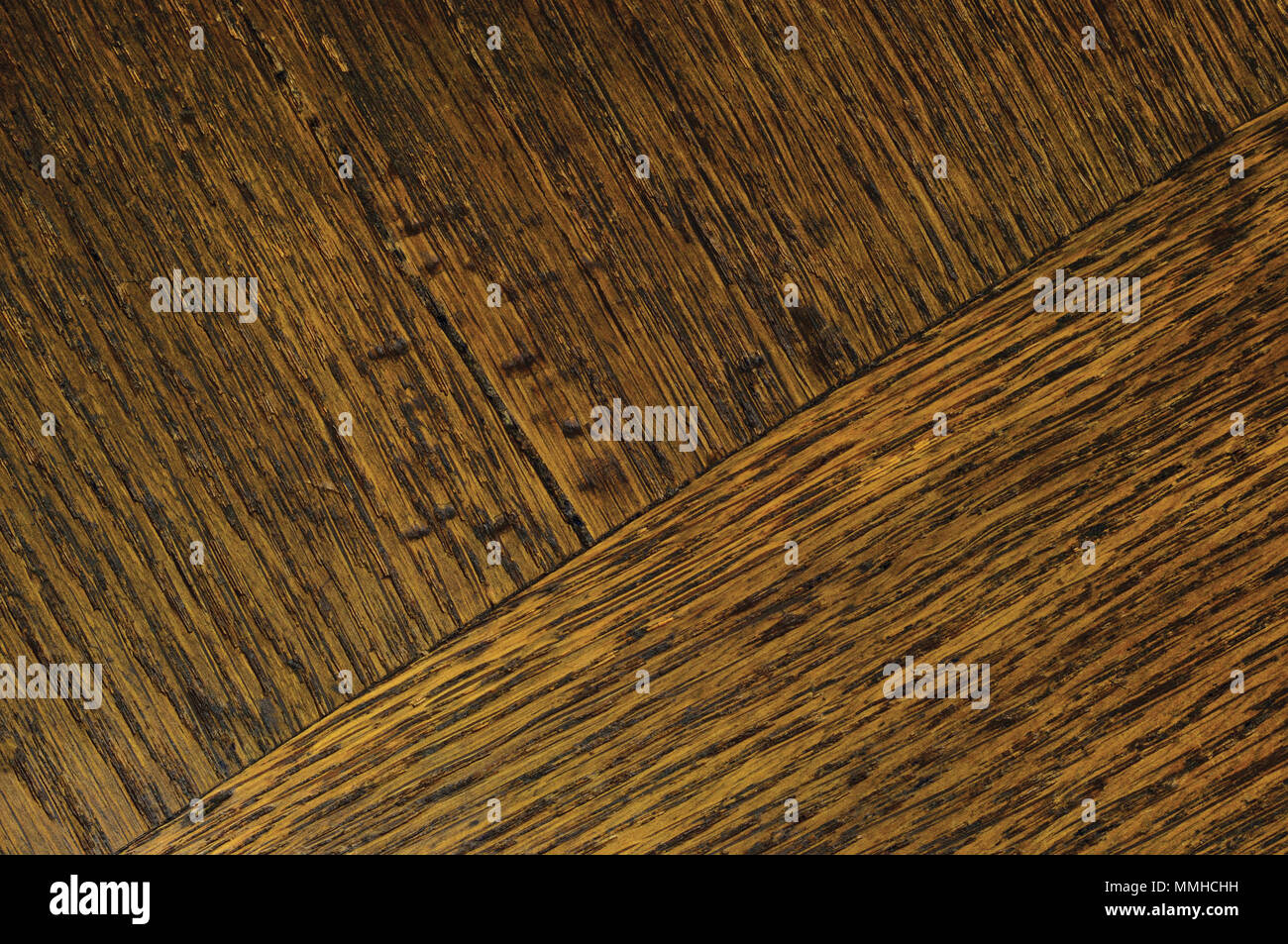 Oak grain veneer texture background, dark black brown natural ...