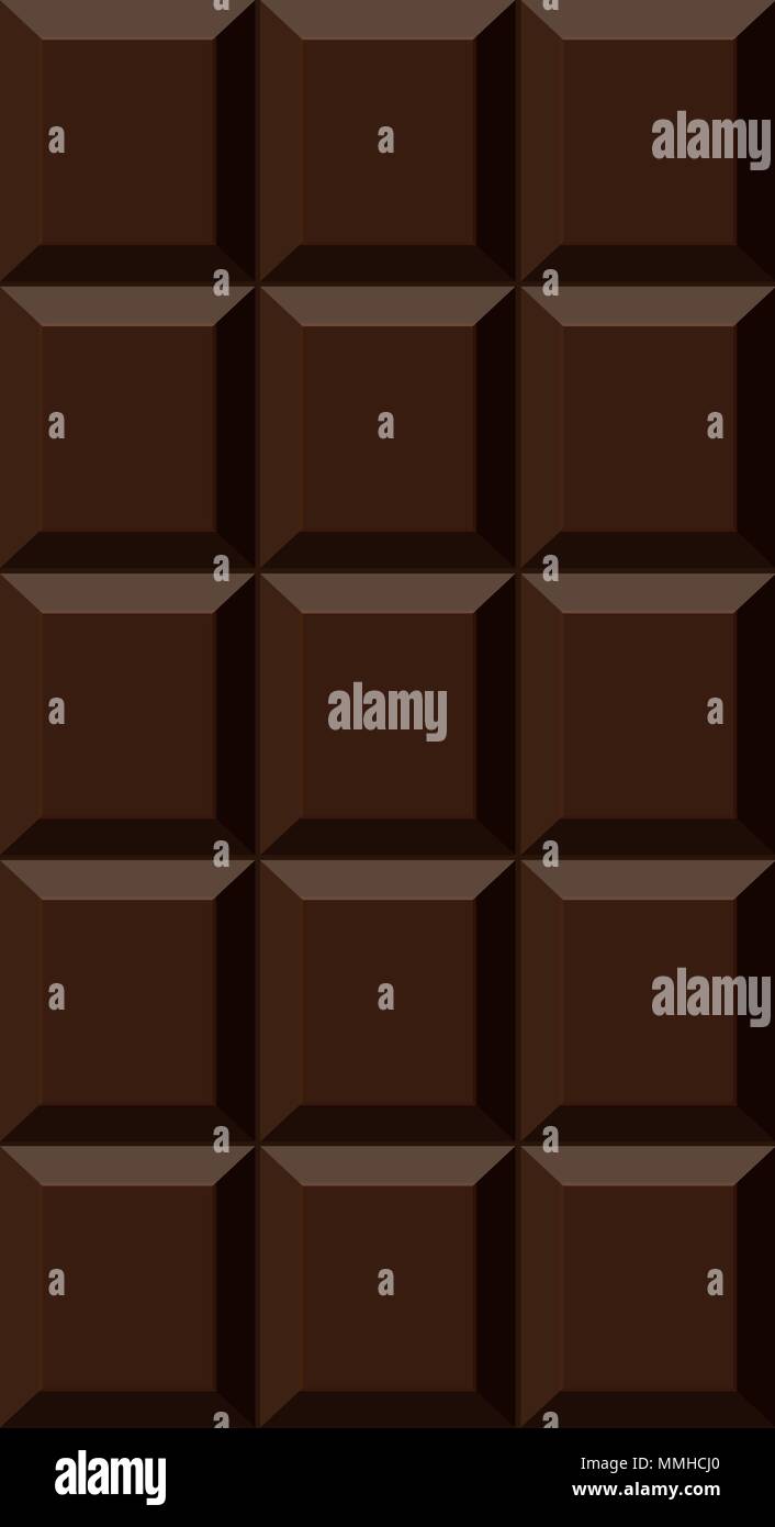 Chocolate bar isolated on white background. Top view. Vector Stock ...