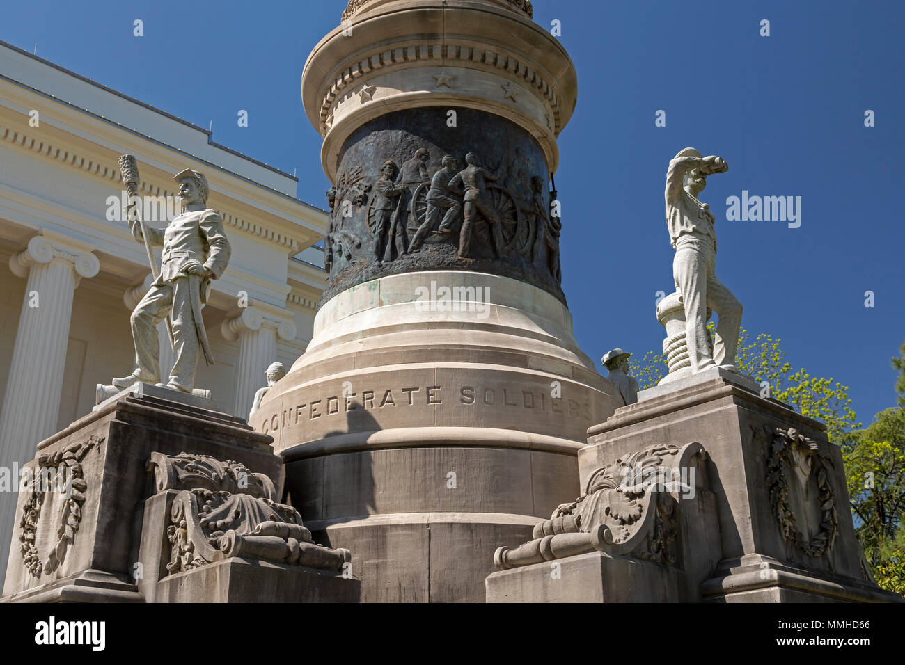 Montgomery, Alabama - Detail of the Confederate Monument, on the ...