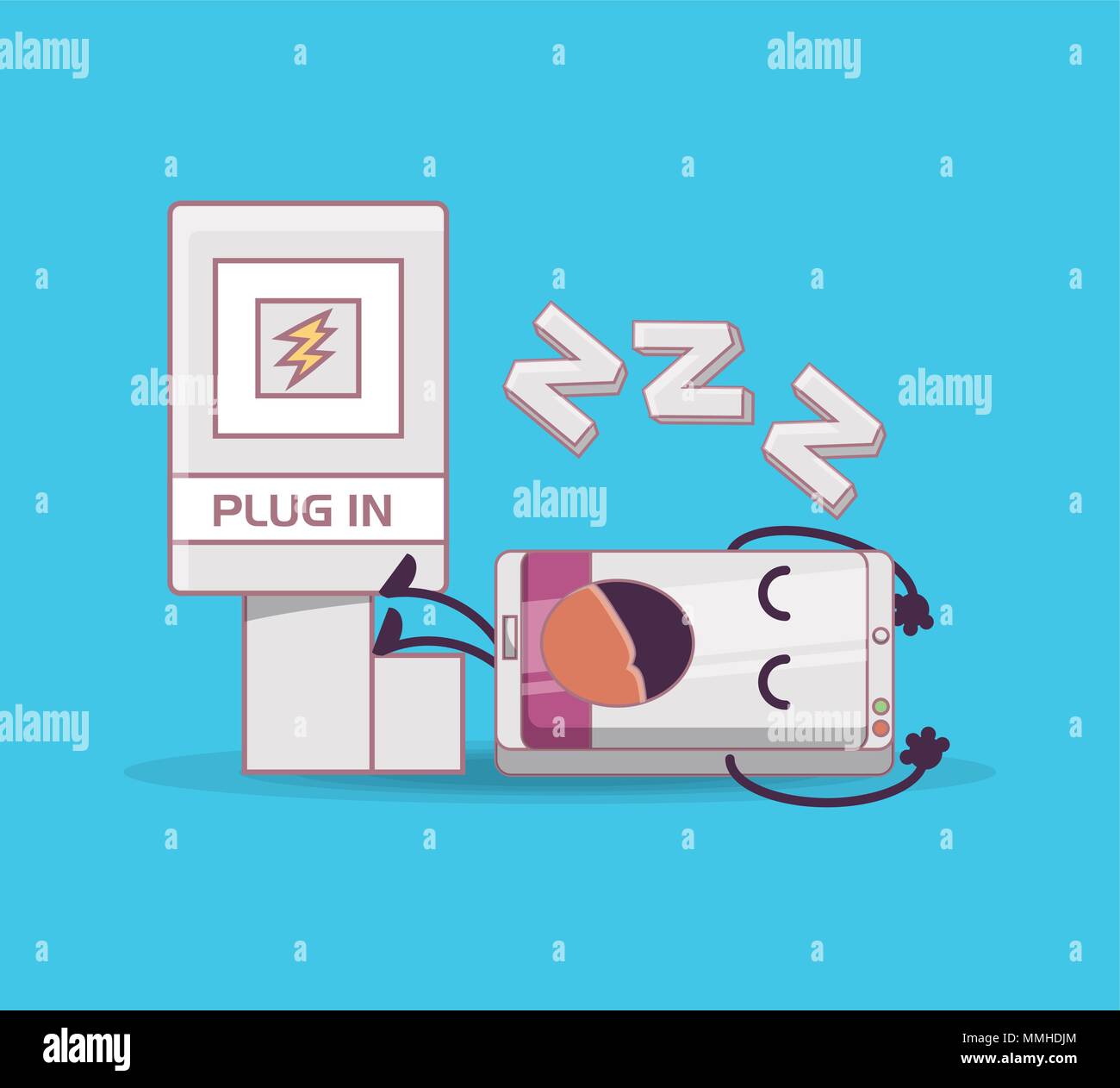 funny smartphone comic character vector illustration design Stock ...