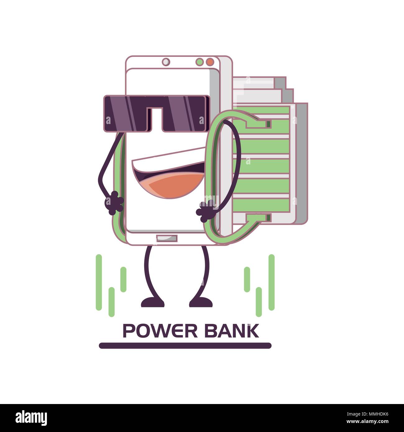 funny smartphone comic character vector illustration design Stock ...