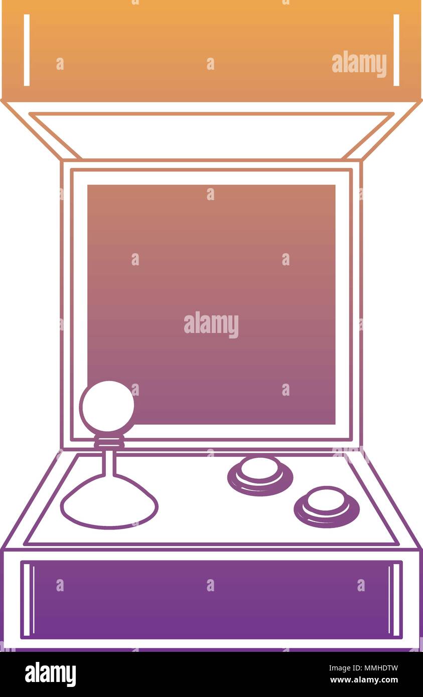 arcade machine icon over white background, vector illustration Stock ...