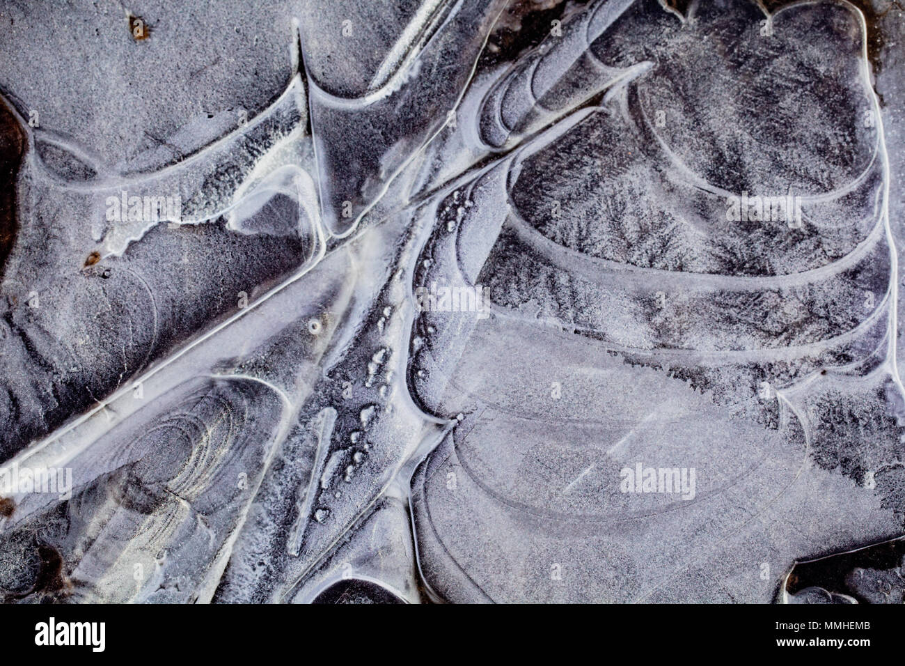 Background texture of bubbles in ice sheet Stock Photo - Alamy