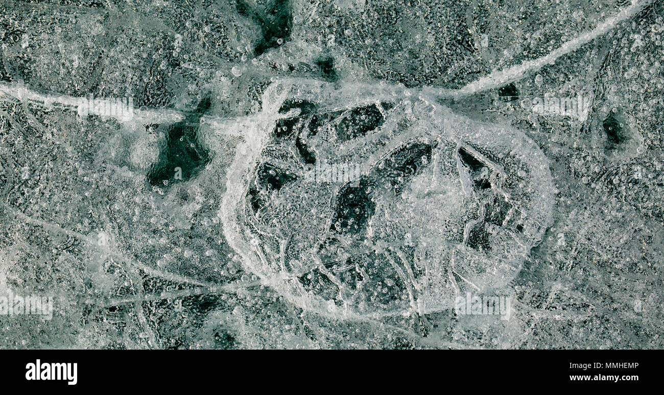 Background texture of bubbles in ice sheet Stock Photo - Alamy