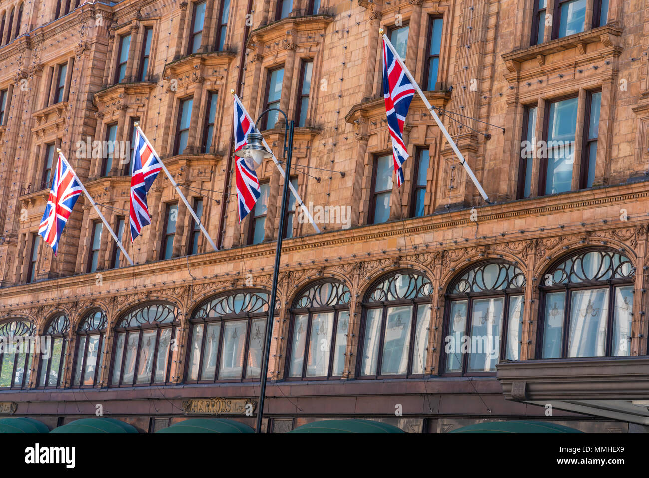 LONDON MAY 05, 2018: Harrods, now owned by the state of Qatar, is a ...