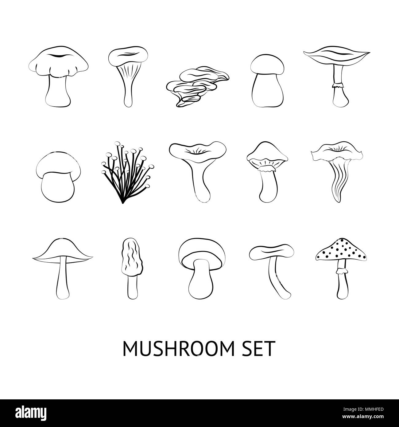 Chanterelle icon white Cut Out Stock Images & Pictures - Alamy