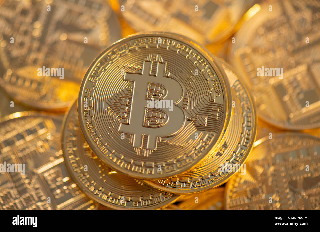 A visual representation of the digital cryptocurrency Bitcoin Stock ...