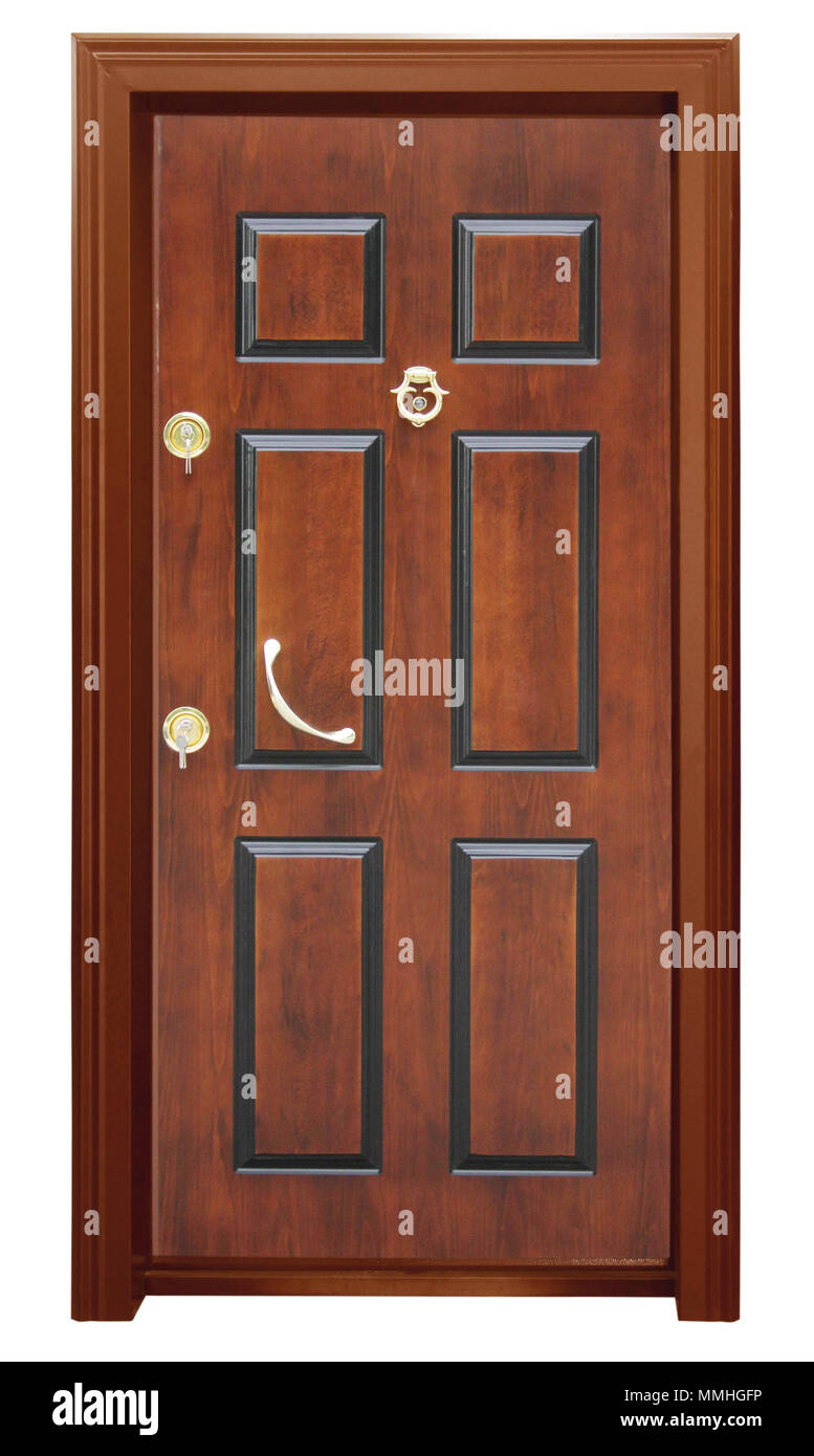 Entrance hall interior wood open door Cut Out Stock Images & Pictures ...