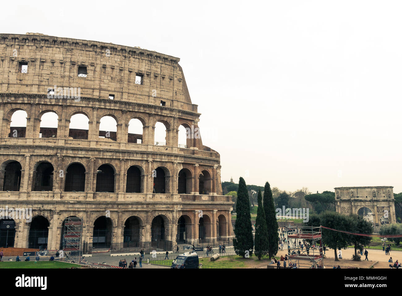 Inside coliseum wide angle hi-res stock photography and images - Alamy