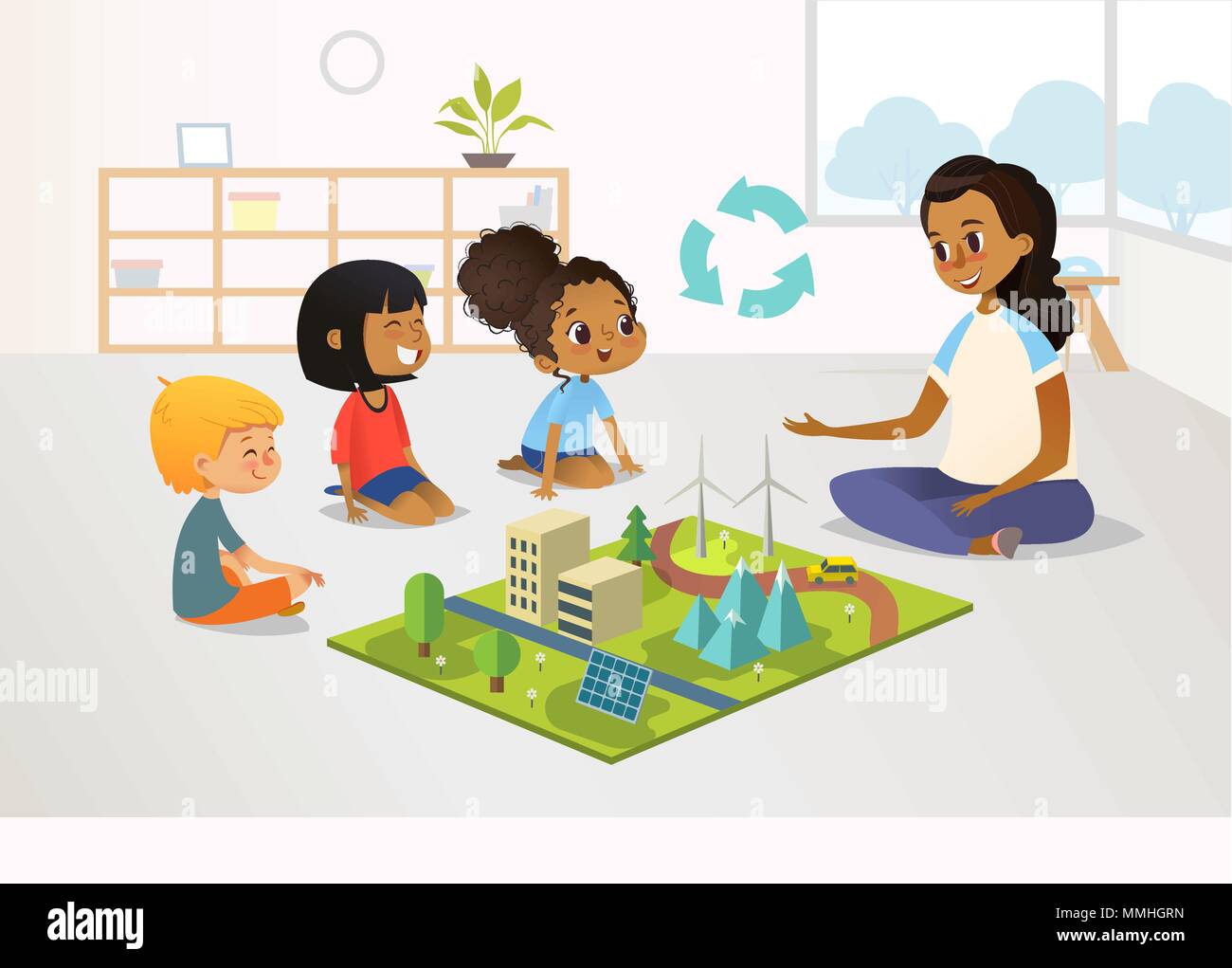 Friendly Teacher Cartoon