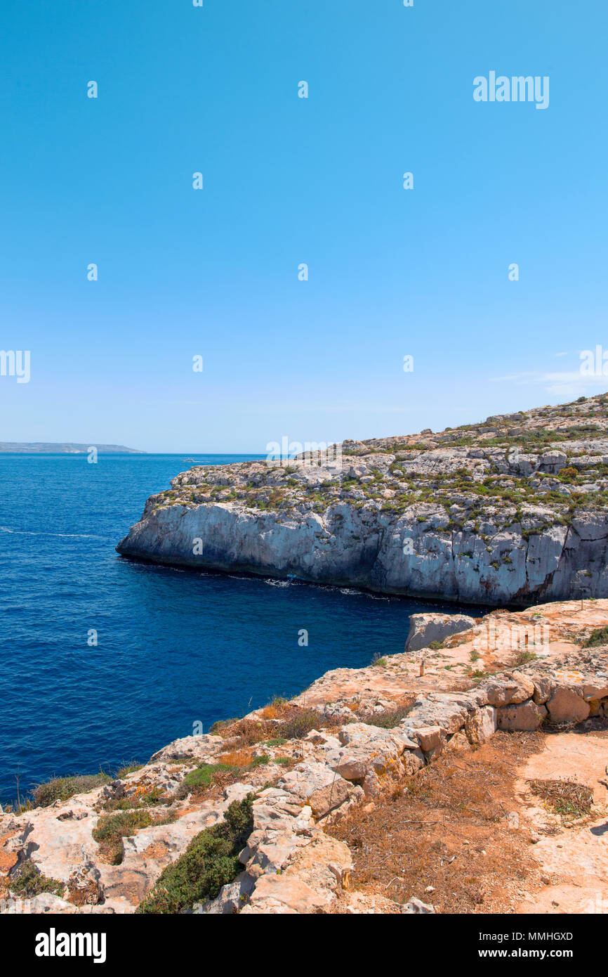 Al-Kantra Gozo seascape, Malta, EU Stock Photo - Alamy