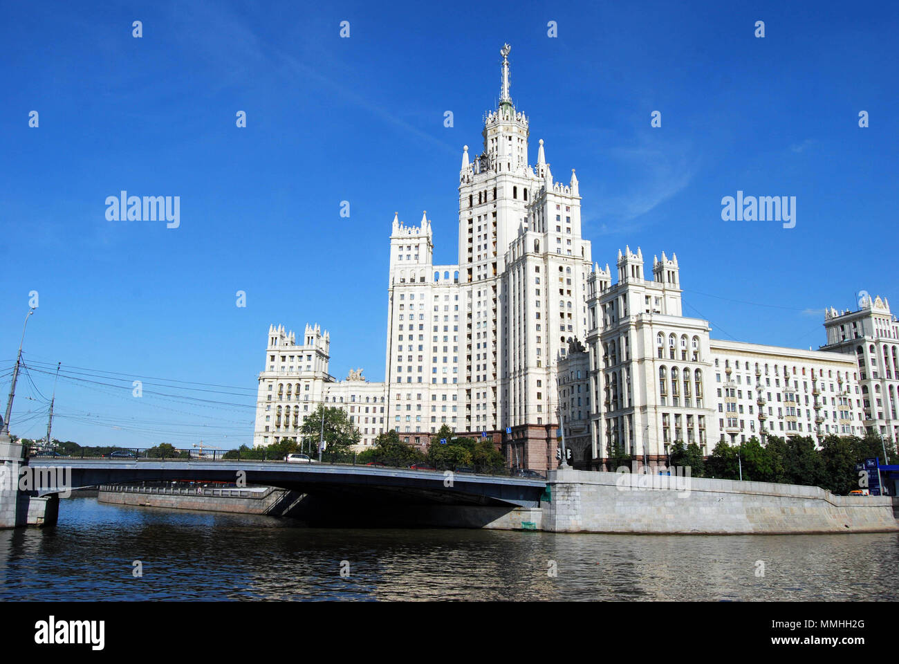 The Kotelnicheskaya Embankment Building in Moscow, Russia Stock Photo ...