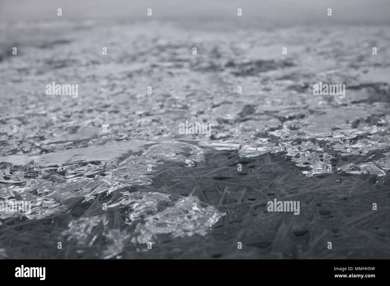 Frozen lake ice patterns Stock Photo - Alamy