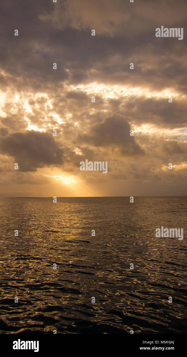 sunset, scuba diving great barrier reef, an amazing experience Stock ...