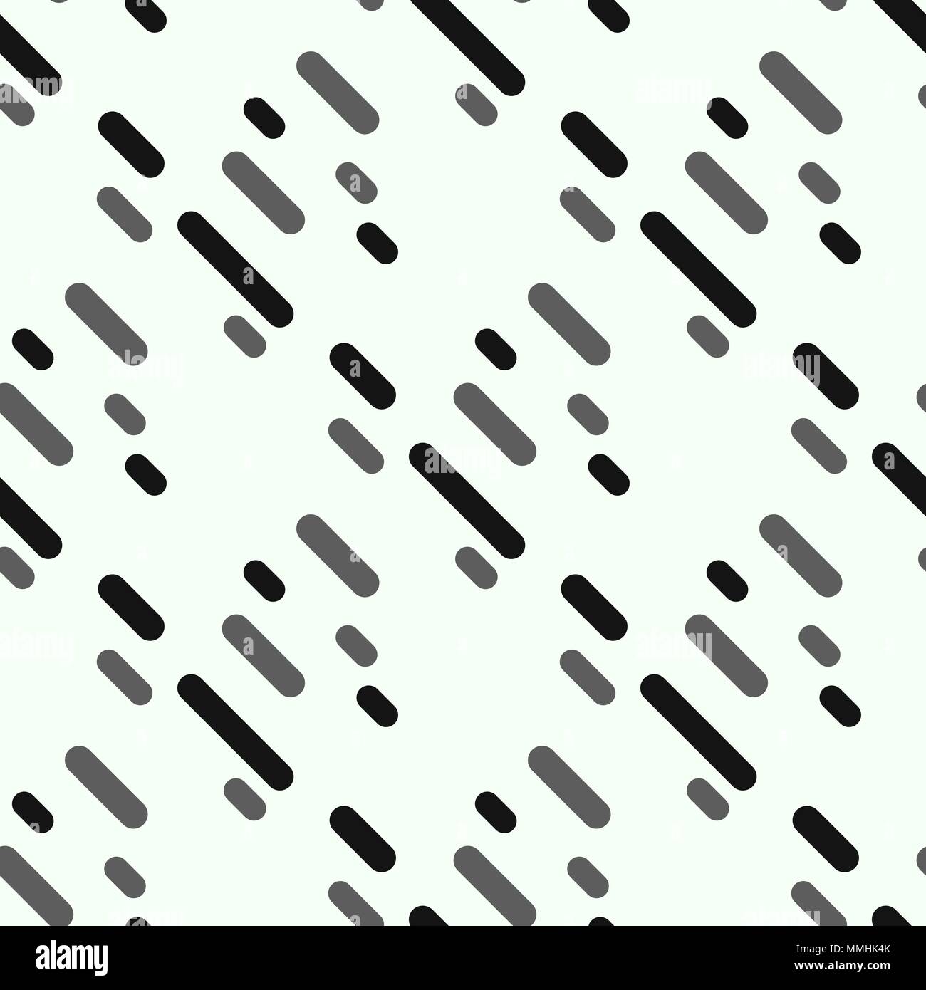 Vector Seamless Black And White Irregular Rounded Lines Halftone ...