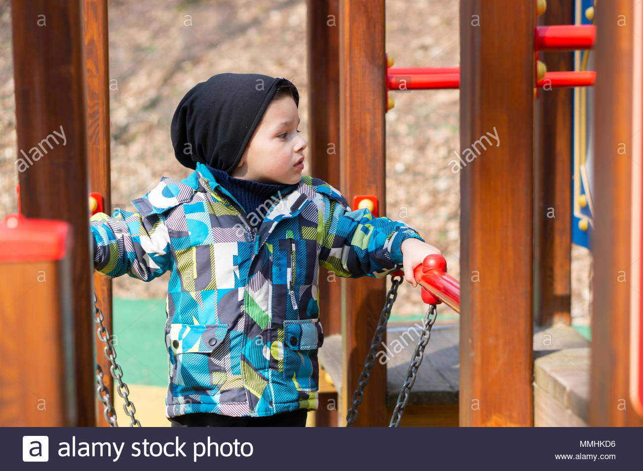 Child Standing Alone In Playground Stock Photos & Child Standing Alone ...